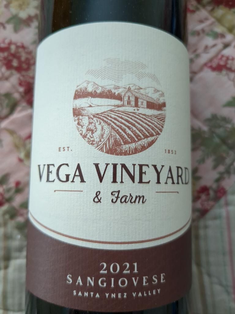 2021 Vega Vineyard & Farm Sangiovese, USA, California, Central Coast ...
