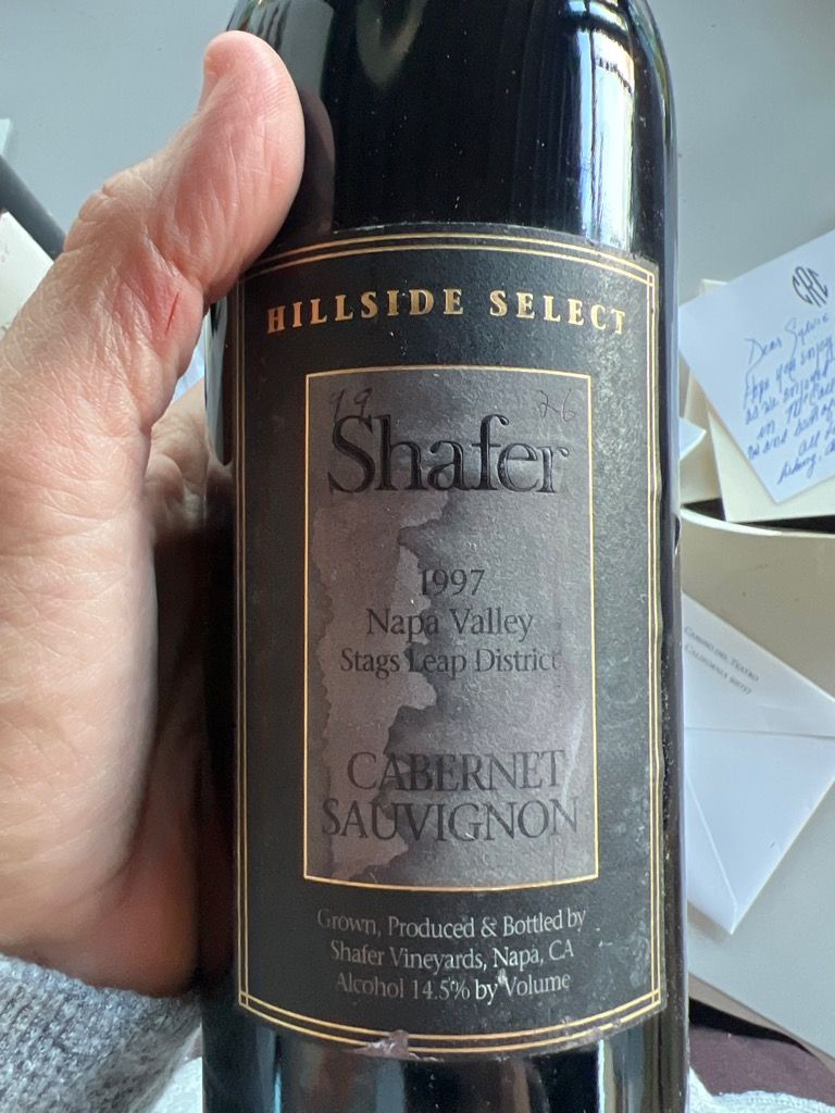1996 Shafer Cabernet Sauvignon Stags Leap District, USA, California ...
