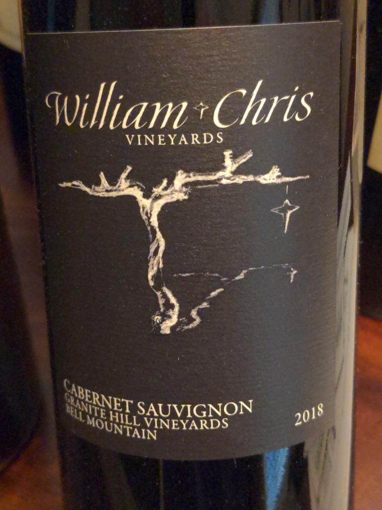 2017 William Chris Vineyards Cabernet Sauvignon Granite Hill Vineyard ...