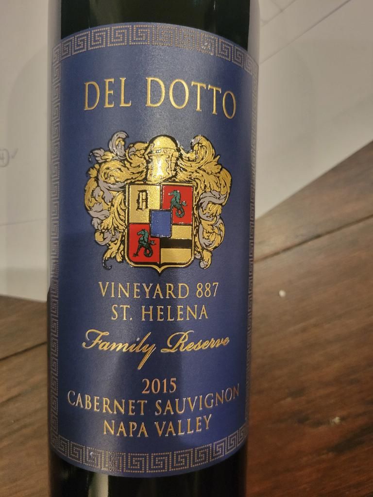 2015 Del Dotto Cabernet Sauvignon Vineyard 887 Family Reserve St ...