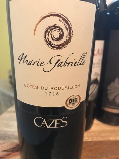 2016 Domaine Cazes Côtes du Roussillon Marie Gabrielle, France ...