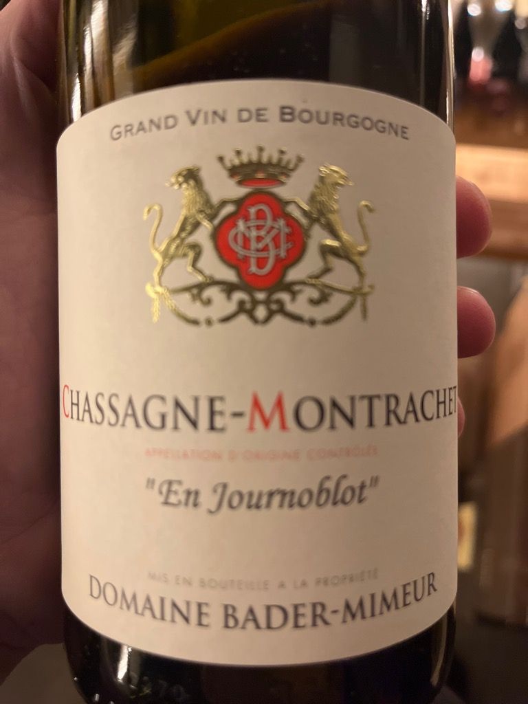 2022 Bader-Mimeur Chassagne-Montrachet En Journoblot, France, Burgundy ...