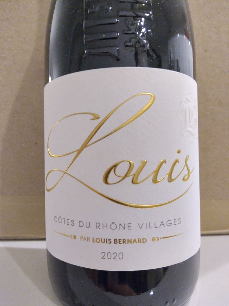 2019 Louis Bernard Côtes du Rhône Villages Louis, France, Rhône ...