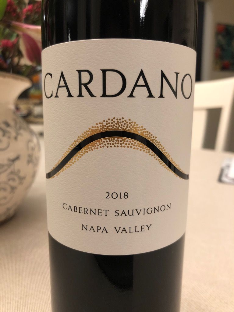 2018 Cardano Cabernet Sauvignon, USA, California, Napa Valley ...