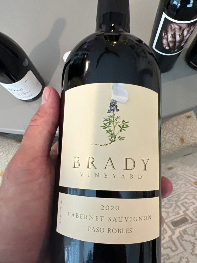 2020 Brady Vineyard Cabernet Sauvignon, USA, California, Central Coast ...