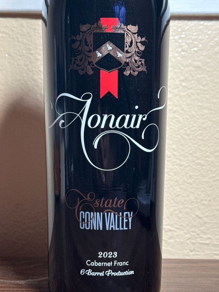 2023 Aonair Wines Cabernet Franc Estate Conn Valley, USA, California ...