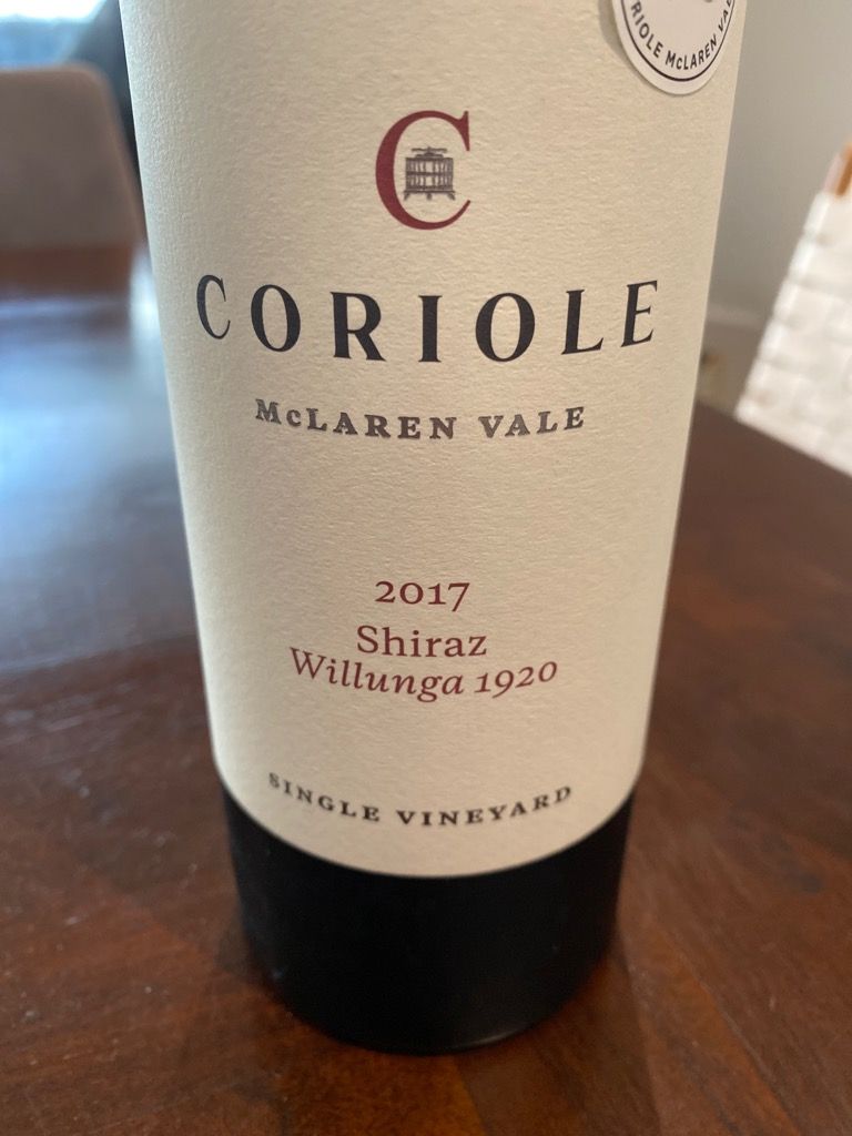 2012 Coriole Shiraz Willunga 1920 Reserve, Australia, South Australia ...