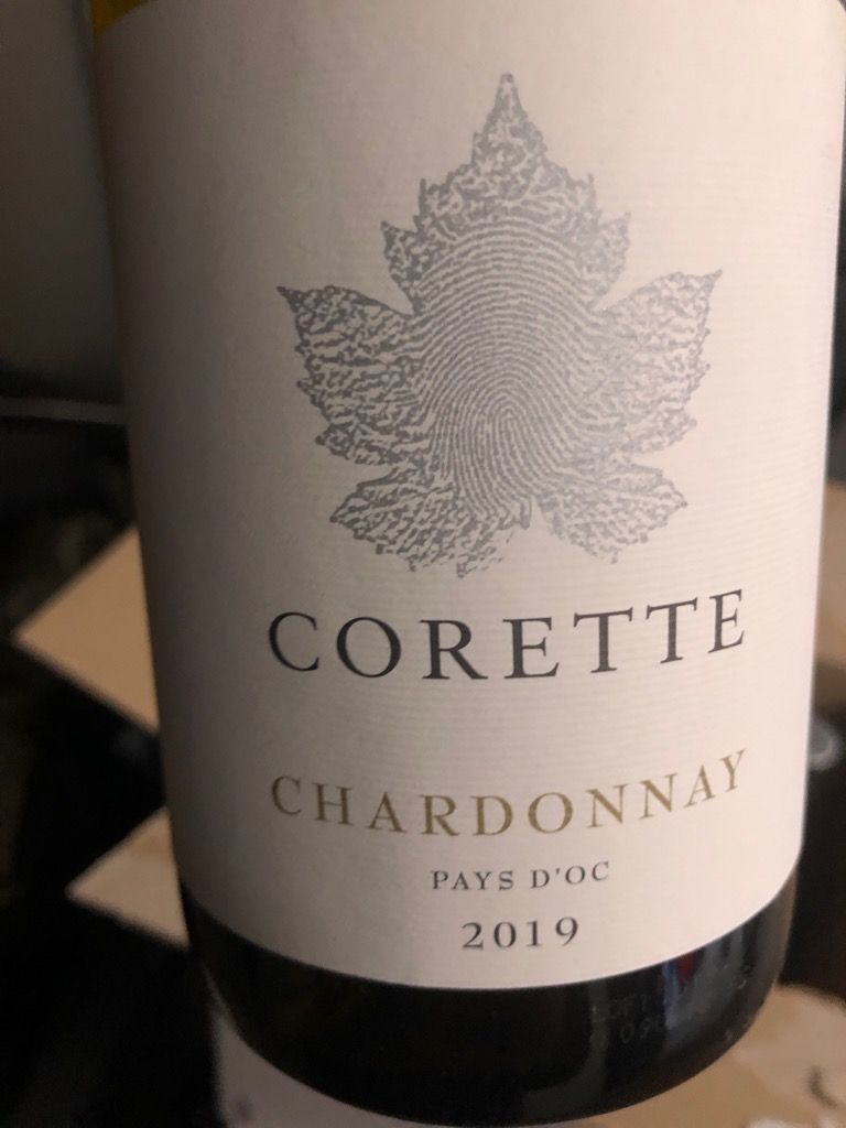 2019 Corette Chardonnay Vin de Pays d'Oc, France, Languedoc Roussillon ...