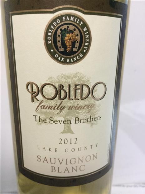 2013 Robledo Family Winery Sauvignon Blanc The Seven Brothers, USA ...