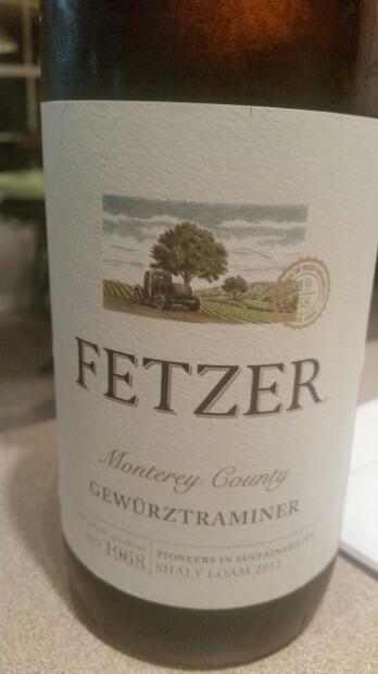 2015 Fetzer Gewürztraminer Shaly Loam, USA, California, Central Coast ...