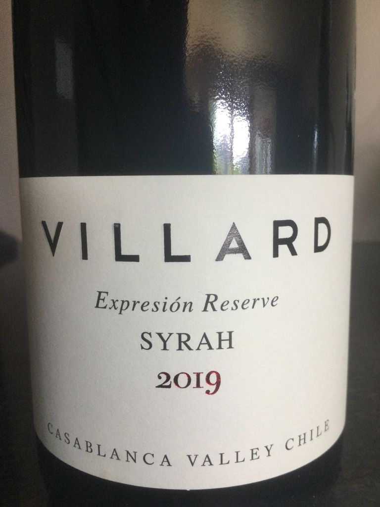 2020 Villard Estate Syrah Expresión Reserve, Chile, Casablanca Valley ...