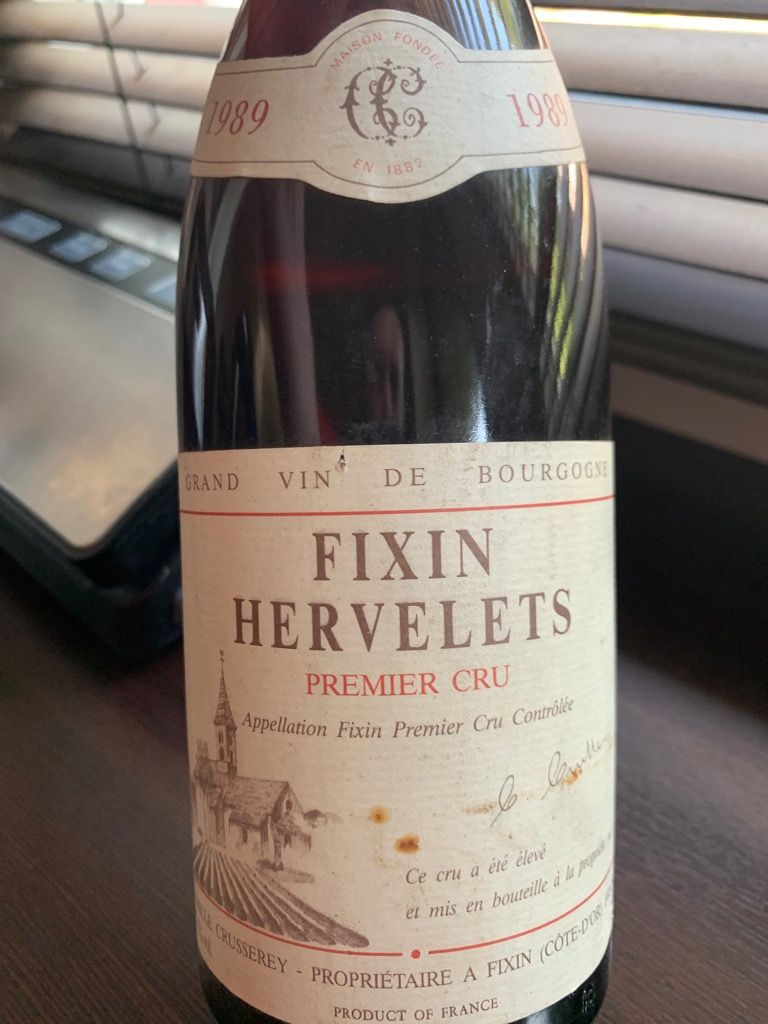 1989 Domaine Bart Fixin 1er Cru Hervelets, France, Burgundy, Côte de ...