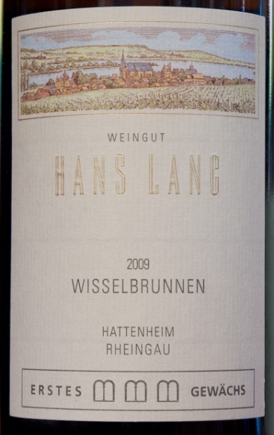 2009 Hans Lang Hattenheimer Wisselbrunnen Riesling Erstes Gewächs ...