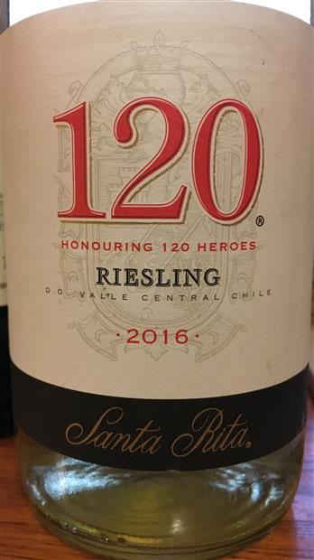 2011 Viña Santa Rita Riesling 120, Chile, Central Valley - CellarTracker