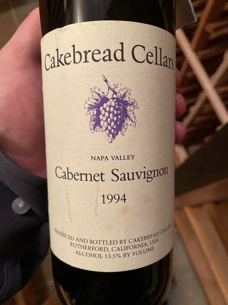 1994 Cakebread Cellars Cabernet Sauvignon Reserve Rutherford, USA ...
