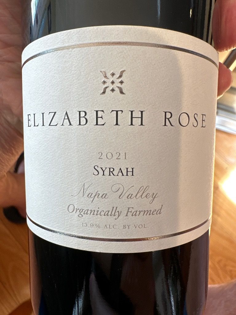 2021 Elizabeth Rose Syrah, USA, California, Napa Valley - CellarTracker