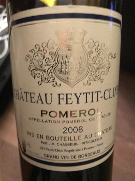 2008 Château Feytit Clinet, France, Bordeaux, Libournais, Pomerol - CellarTracker