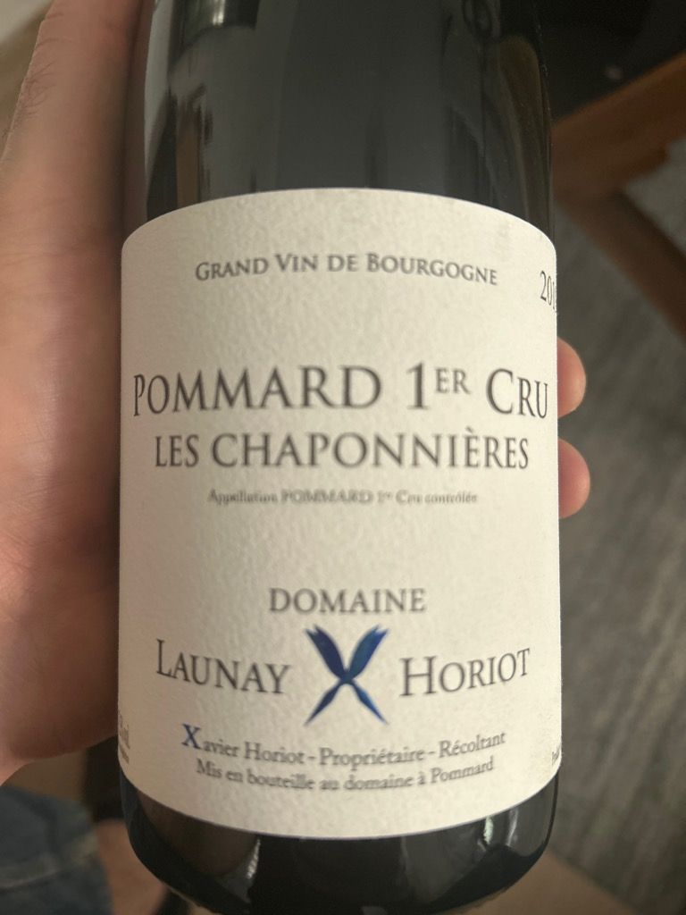 2017 Domaine Launay-Horiot Pommard 1er Cru Les Chaponnières, France ...