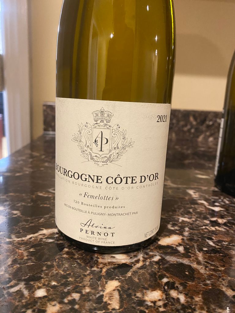 2021 Alvina Pernot Bourgogne Côte d'Or Les Femelottes Blanc, France ...