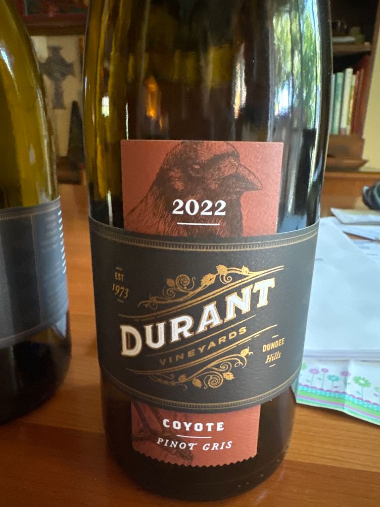 2023 Durant Vineyards Pinot Gris Coyote, USA, Oregon, Willamette Valley ...