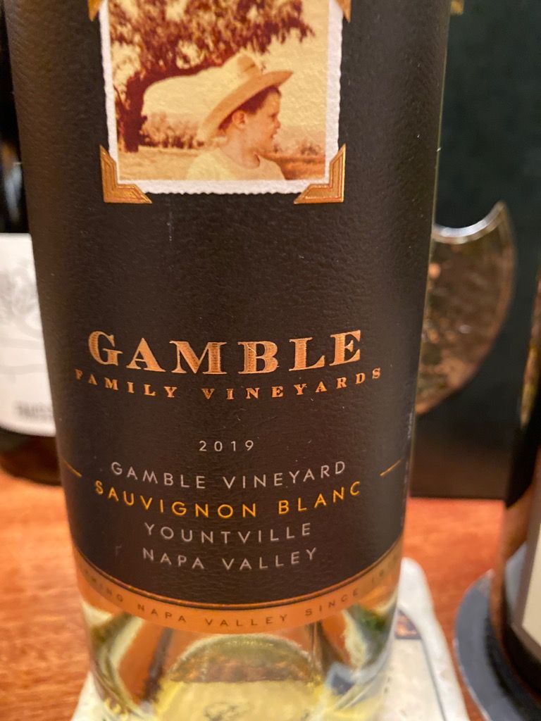 2019 Gamble Family Vineyards Sauvignon Blanc Gamble Vineyard, USA ...
