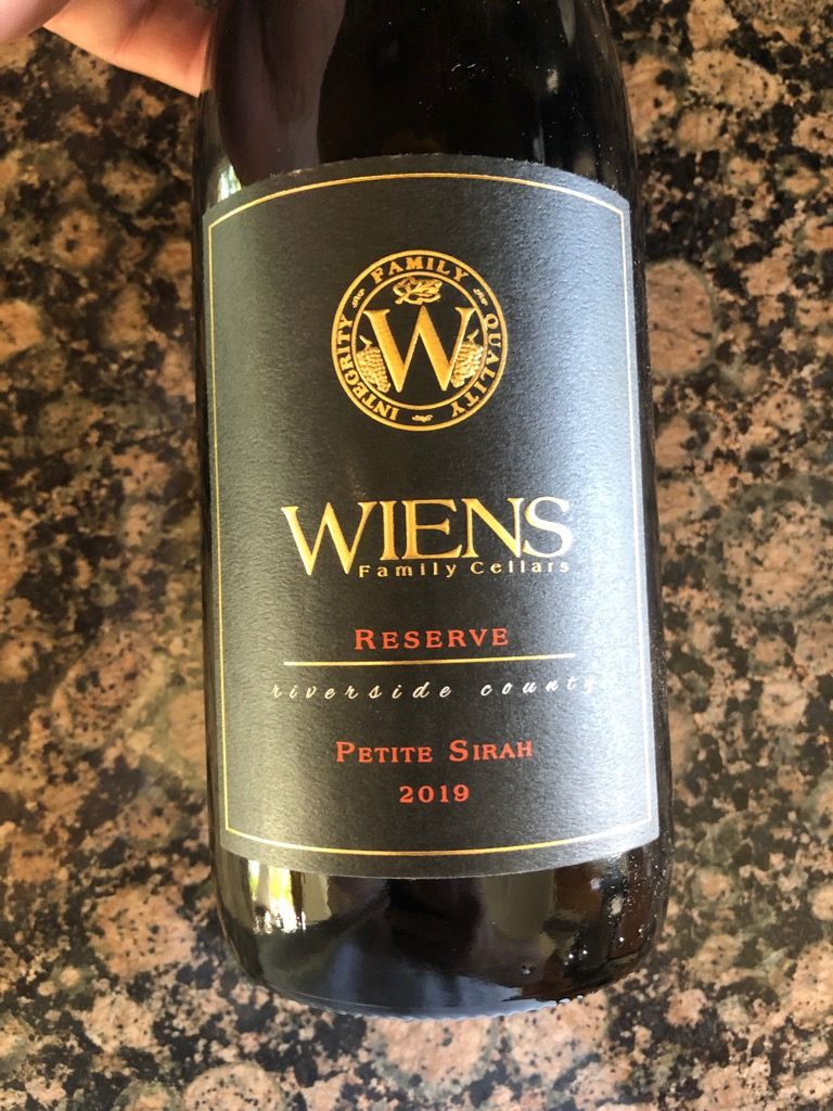 2019 Wiens Family Cellars Petite Sirah Reserve Riverside County, USA ...