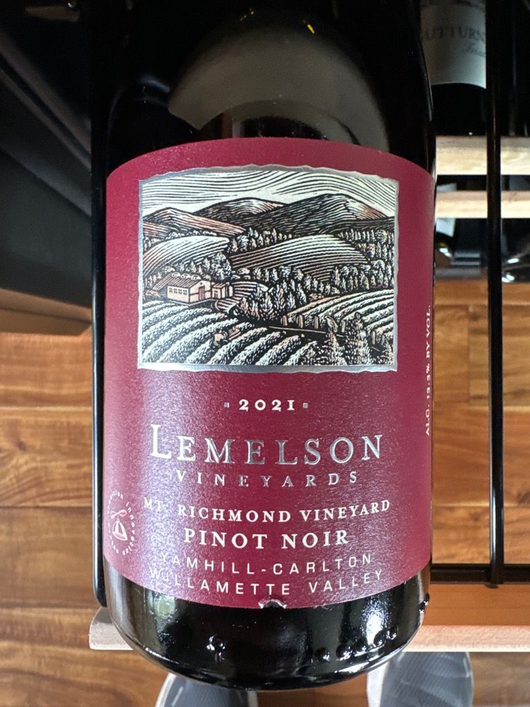 2021 Lemelson Vineyards Pinot Noir Mt. Richmond, USA, Oregon ...