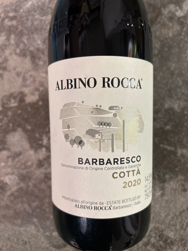 2020 Albino Rocca Barbaresco Cottá, Italy, Piedmont, Langhe, Barbaresco ...
