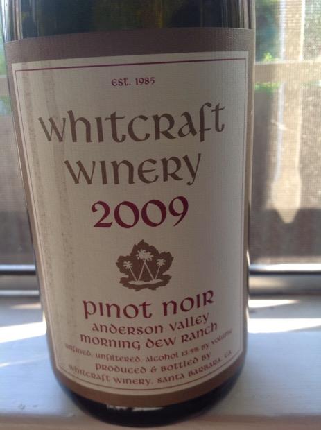 2009 Whitcraft Winery Pinot Noir Morning Dew Ranch, USA, California ...