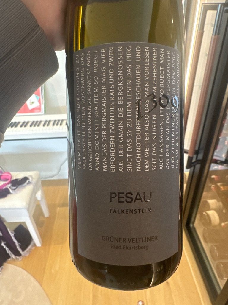 2018 Weingut Pesau Grüner Veltliner Falkenstein, Austria ...