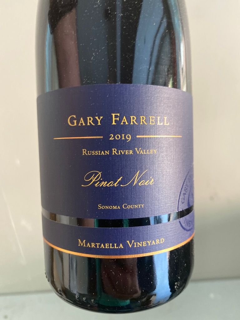 2019 Gary Farrell Pinot Noir Martaella Vineyard, USA, California ...