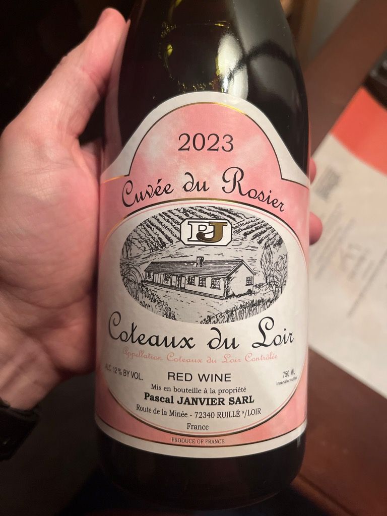 2023 Pascal Janvier Coteaux du Loir Cuvée du Rosier, France, Loire ...