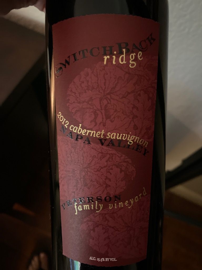 2012 Switchback Ridge Cabernet Sauvignon Peterson Family Vineyard, USA ...