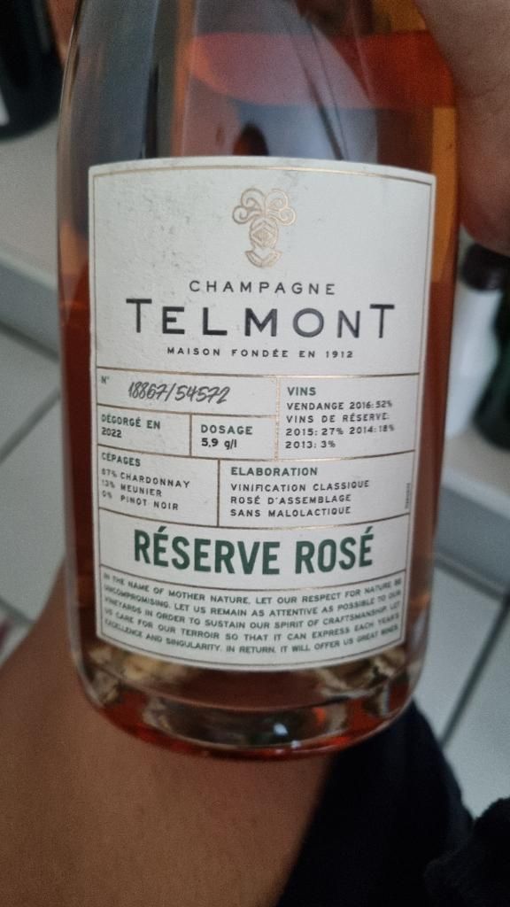 2022 Telmont Champagne Reserve Rose Brut, France, Champagne - CellarTracker