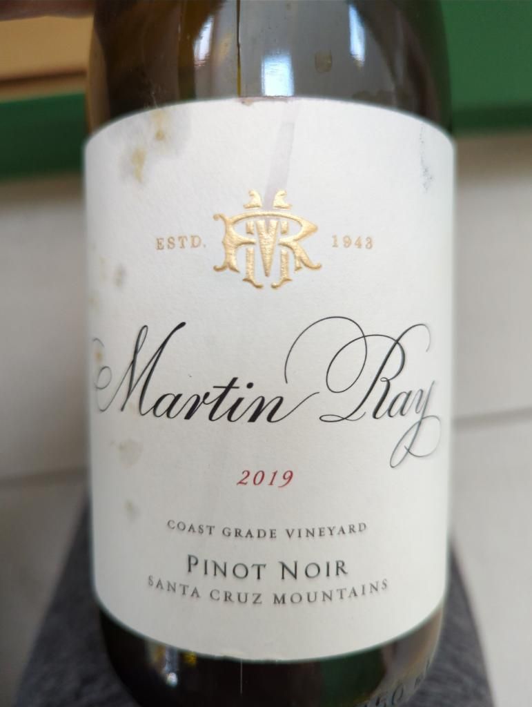 2021 Martin Ray Pinot Noir Coast Grade Santa Cruz Mountains, USA ...