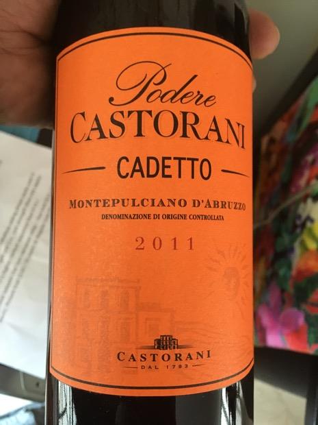 2011 Podere Castorani Montepulciano d'Abruzzo Cadetto, Italy, Abruzzi ...
