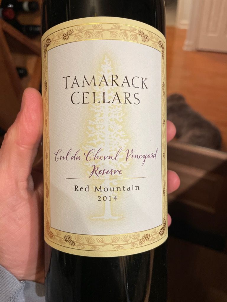 2014 Tamarack Cellars Reserve Ciel du Cheval Vineyard, USA, Washington, Columbia Valley, Red ...