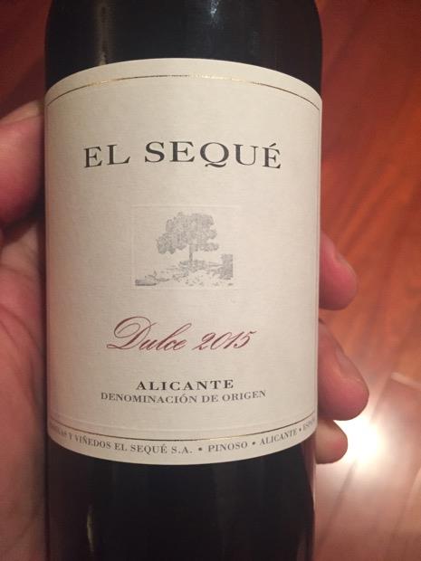 2015 El Sequé Alicante Dulce, Spain, Valencia, Alicante - CellarTracker