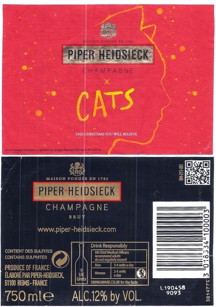 NV Piper-Heidsieck Champagne Brut CATS, France, Champagne - CellarTracker