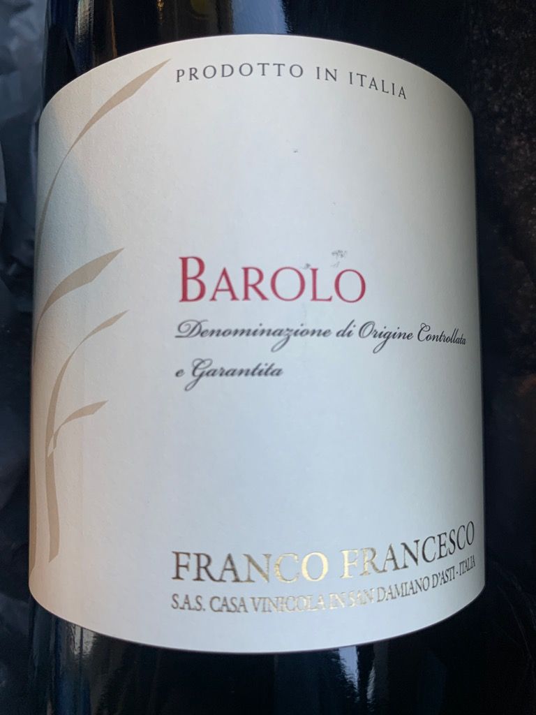 2017 Franco Francesco Barolo, Italy, Piedmont, Langhe, Barolo ...