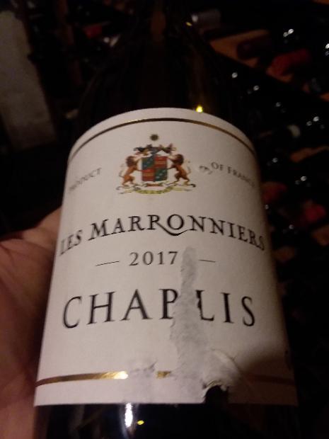 2017 Domaine des Marronniers Chablis, France, Burgundy, Chablis ...