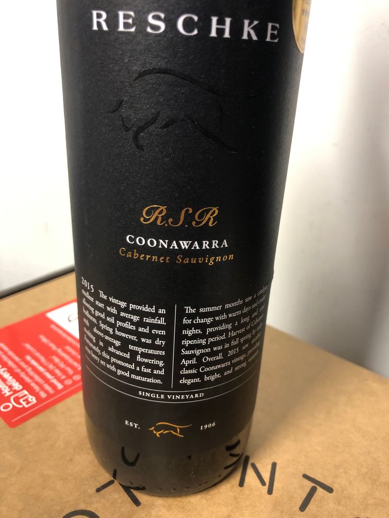 2016 Reschke Cabernet Sauvignon RSR, Australia, South Australia ...