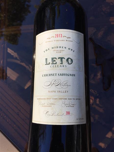 NV Leto Cellars Cabernet Sauvignon Varozza Vineyard St. Helena, USA ...