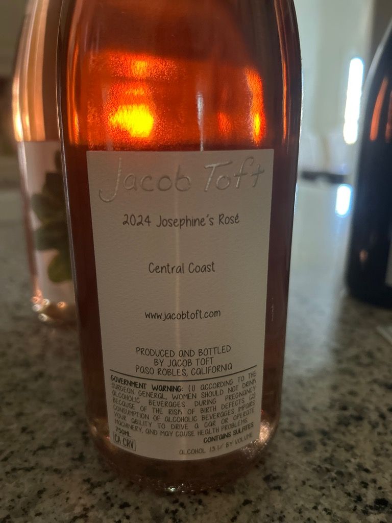 2024 Jacob Toft Josephine's Rosé, USA, California, Central Coast, Paso ...
