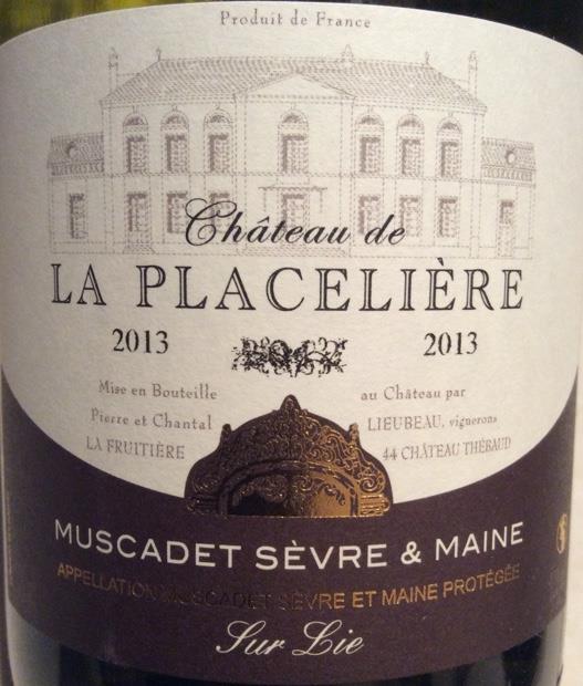 2014 Château de la Placelière Muscadet de Sèvre-et-Maine sur lie ...