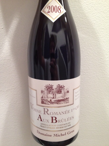 2008 Domaine Michel Gros Vosne-Romanée 1er Cru Aux Brûlées, France ...