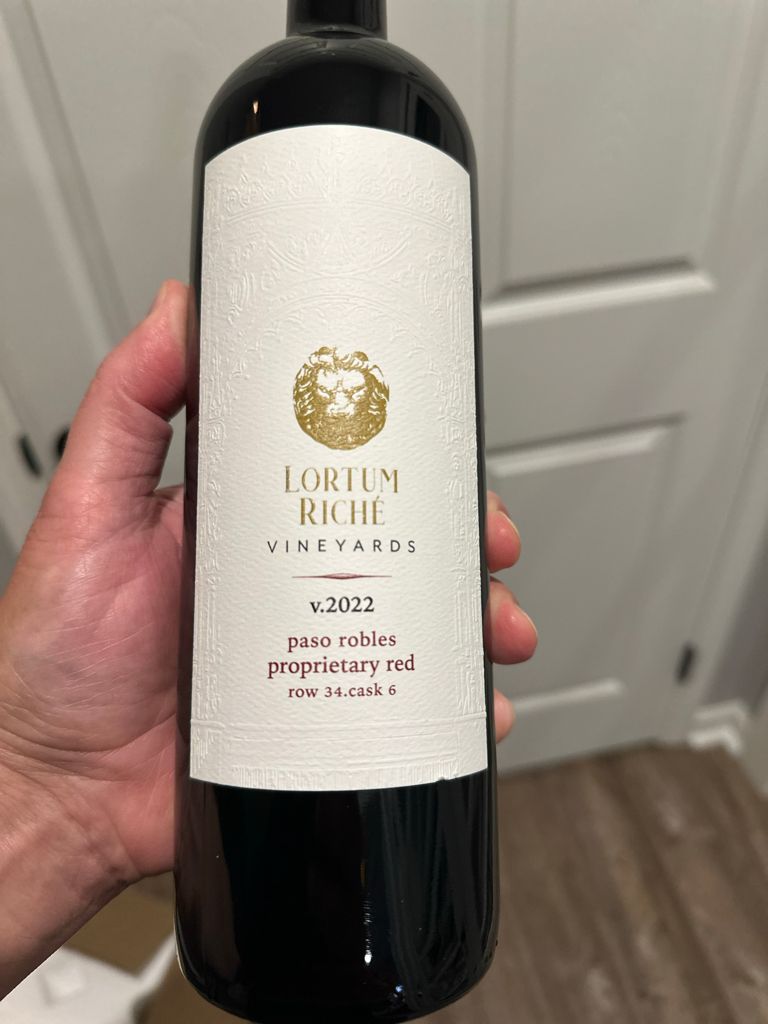 2022 Lortum Riché Vineyards row 34, cask 6, USA, California, Central ...