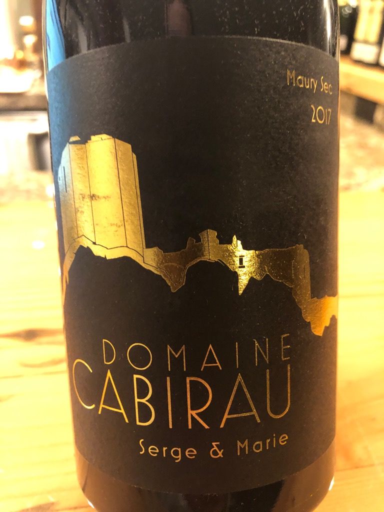 2017 Domaine Cabirau Maury Sec Serge & Marie, France, Languedoc ...
