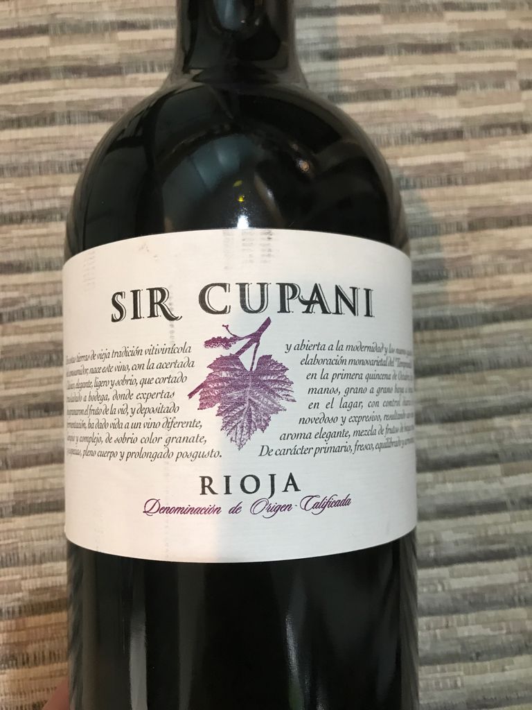 2022 Cupani Rioja Sir Cupani, Spain, La Rioja, Rioja - CellarTracker