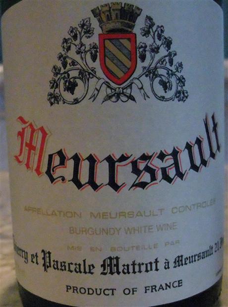 2011 Domaine Matrot Meursault, France, Burgundy, Côte de Beaune ...